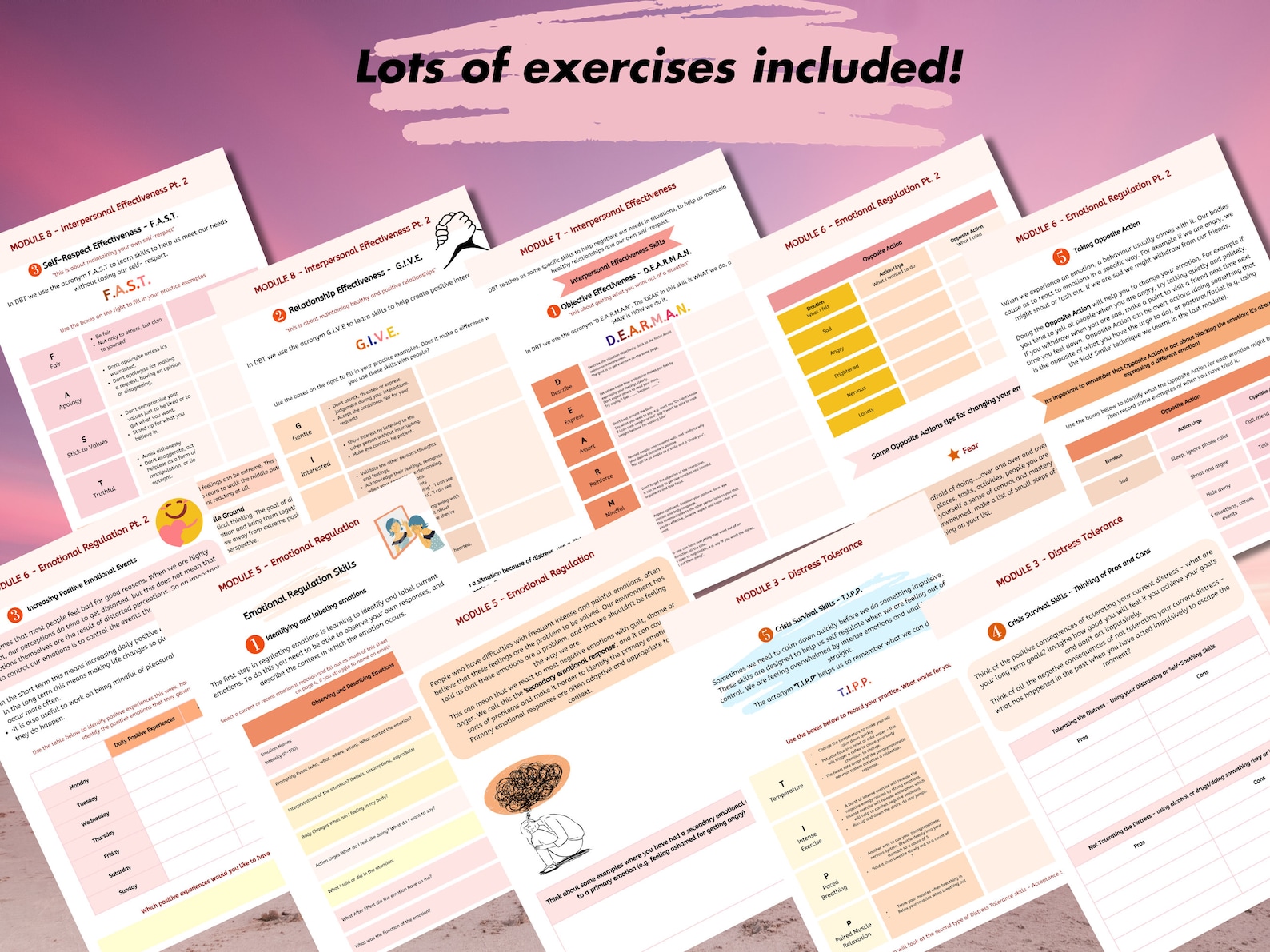 DBT Worksheets for Borderline Personality Disorder, Therapy Worksheets ...