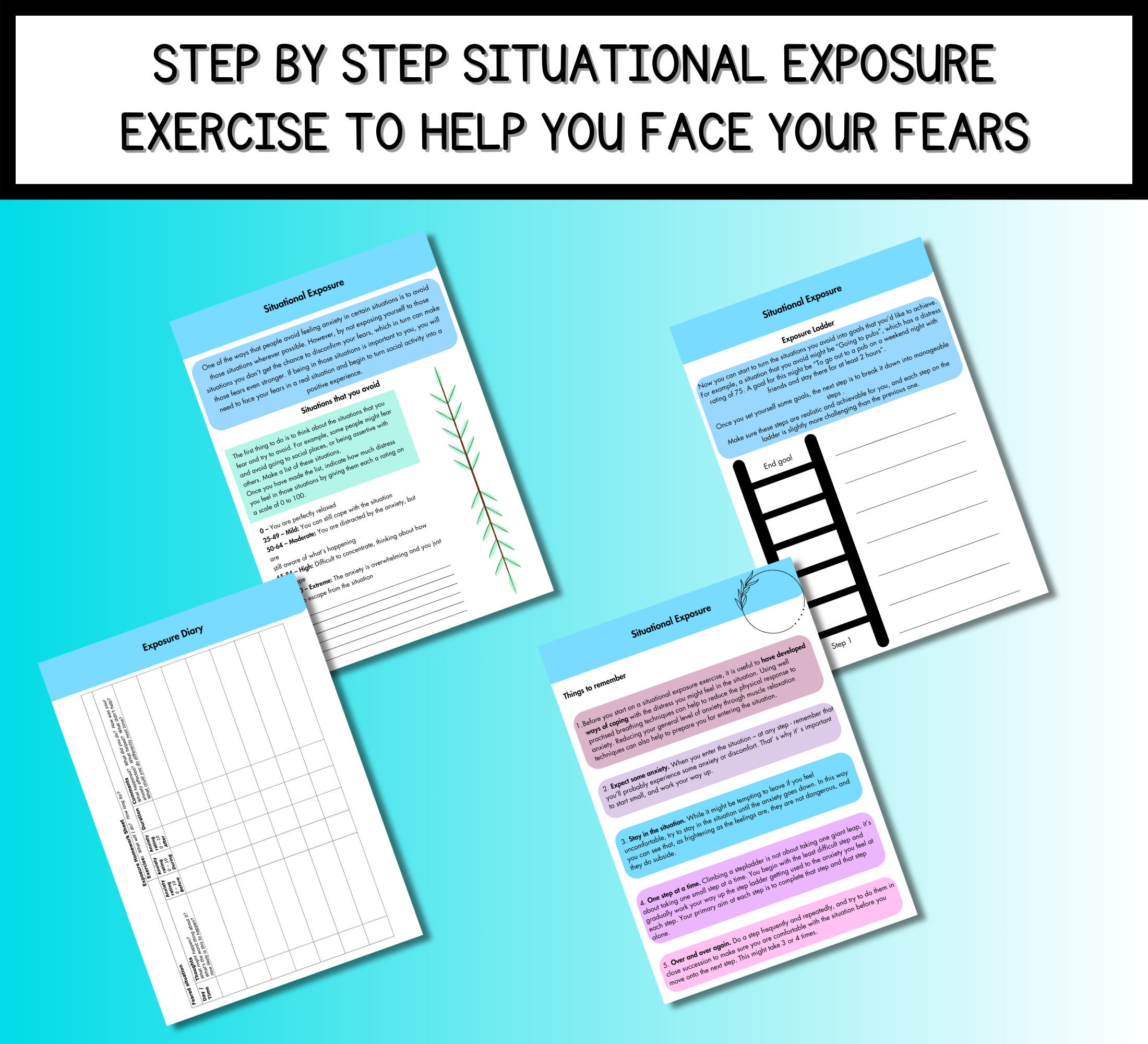 Anxiety Worksheets, Anxiety Tools, Coping Skills, CBT Tools, Anxiety ...