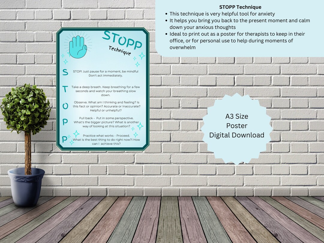 STOPP Technique / STOP Technique | Anxiety Relief | Anxiety Management ...