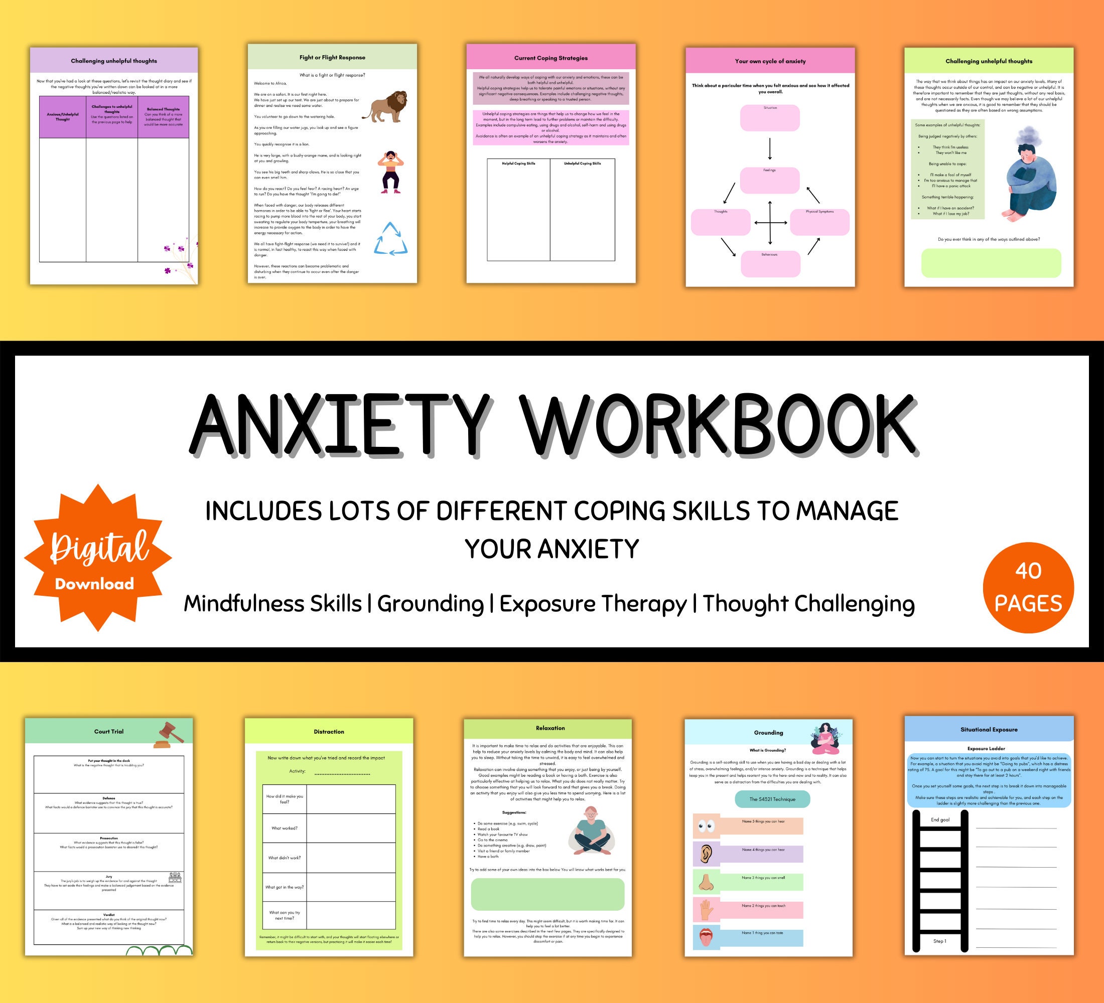 Anxiety Worksheets, Coping Strategies, Anxiety Relief, Therapy ...