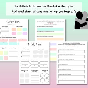 Printable Crisis Safety Plan, Therapist Tools, Therapy Resources, Self ...