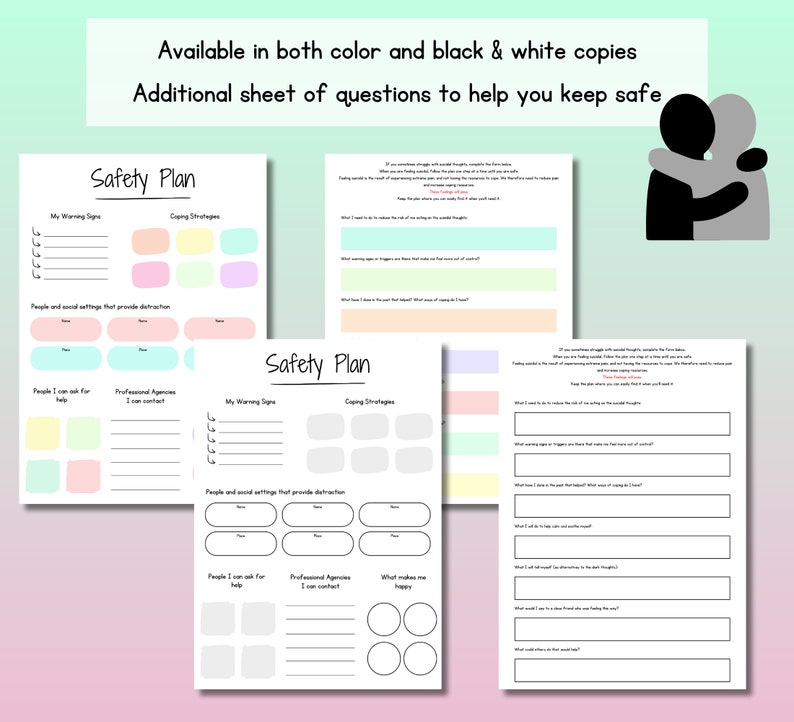 Printable Crisis Safety Plan, Therapist Tools, Therapy Resources, Self ...
