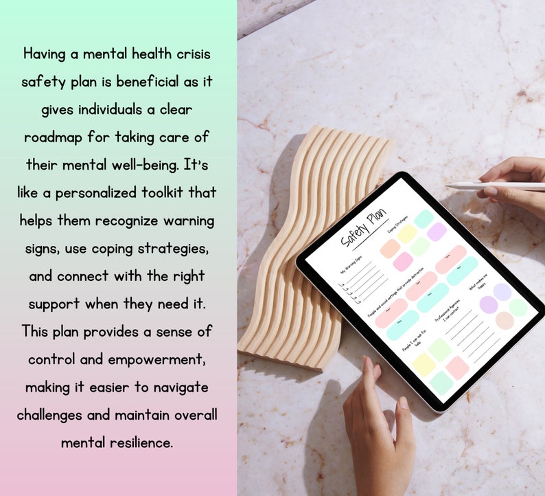 Printable Crisis Safety Plan, Therapist Tools, Therapy Resources, Self ...