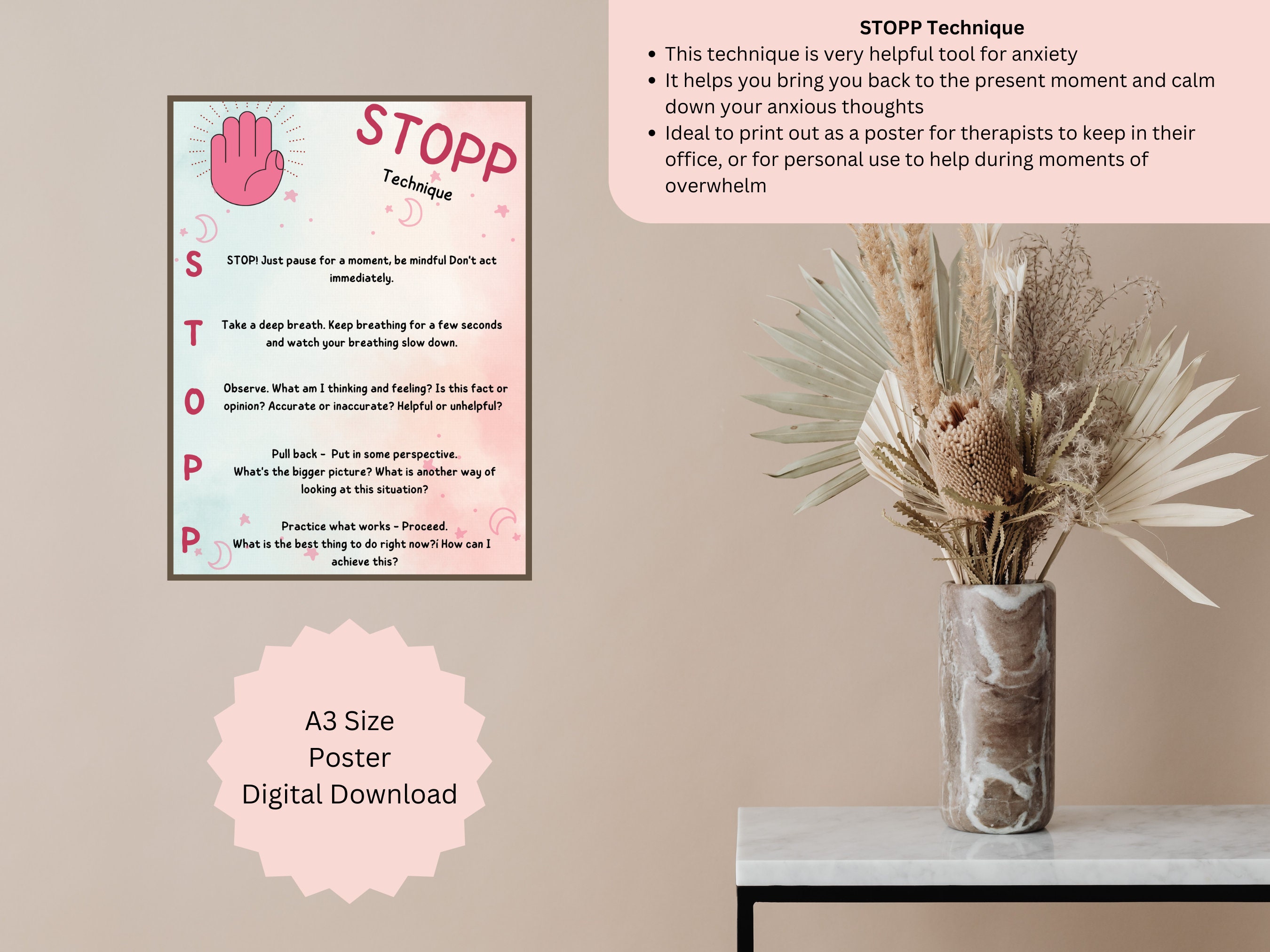 STOPP Technique / STOP Technique | Calming Corner | Therapy Office ...