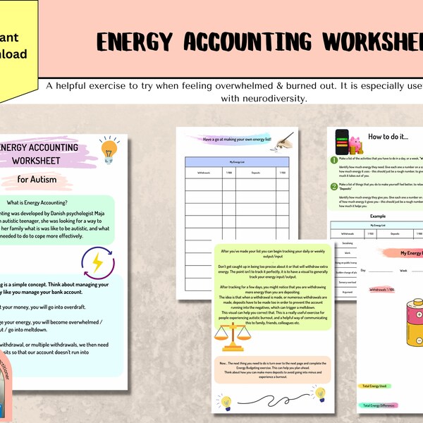Neurodivergent worksheets - Etsy Nederland