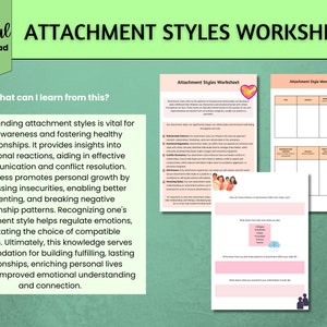 Attachment Styles PDF, Attachment Theory, IFS, Attachment Worksheets ...