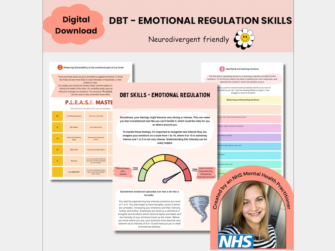 DBT Emotional Regulation Skills Neurodivergent Friendly DBT - Etsy