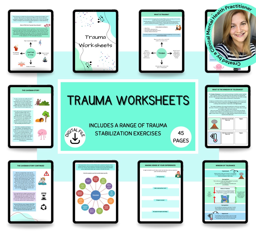 Trauma Workbook Trauma Therapy Worksheets Therapy - Etsy