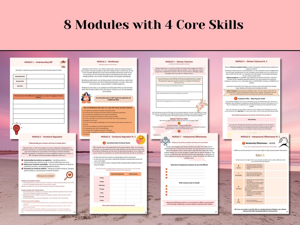 DBT Worksheets for Borderline Personality Disorder, Therapy Worksheets ...