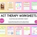 ACT Therapy Worksheets, Acceptance & Commitment Therapy, Therapy ...