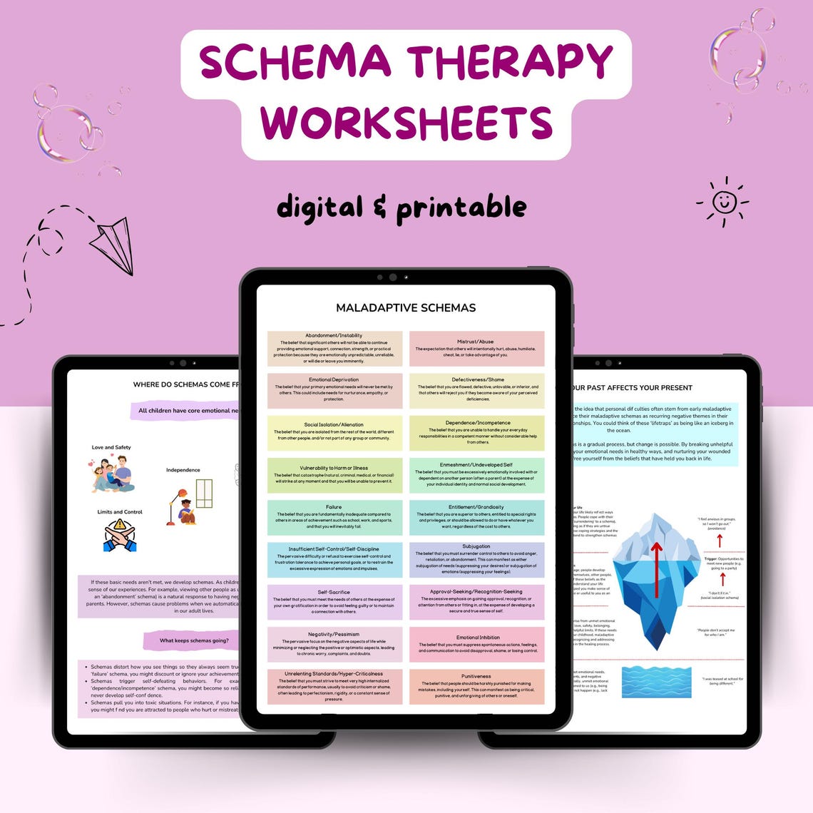 Schema Therapy Worksheets, Schema, Schema Modes, Therapist Tools ...