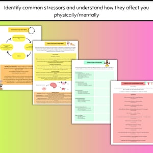 Stress Management Worksheets, Stress Relief Printables, Burnout ...