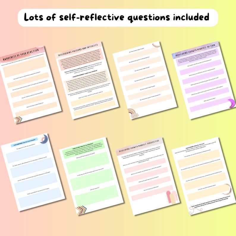 Growth Mindset Therapy Worksheets, Growth Mindset Journal, Therapy ...