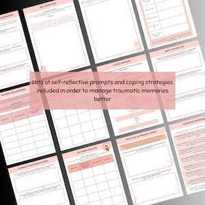 Trauma Processing Journal Prompts, Therapy Journal, PTSD Worksheets ...