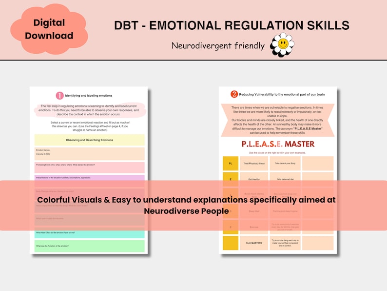 DBT Emotional Regulation Skills | Neurodivergent Friendly DBT Skills ...
