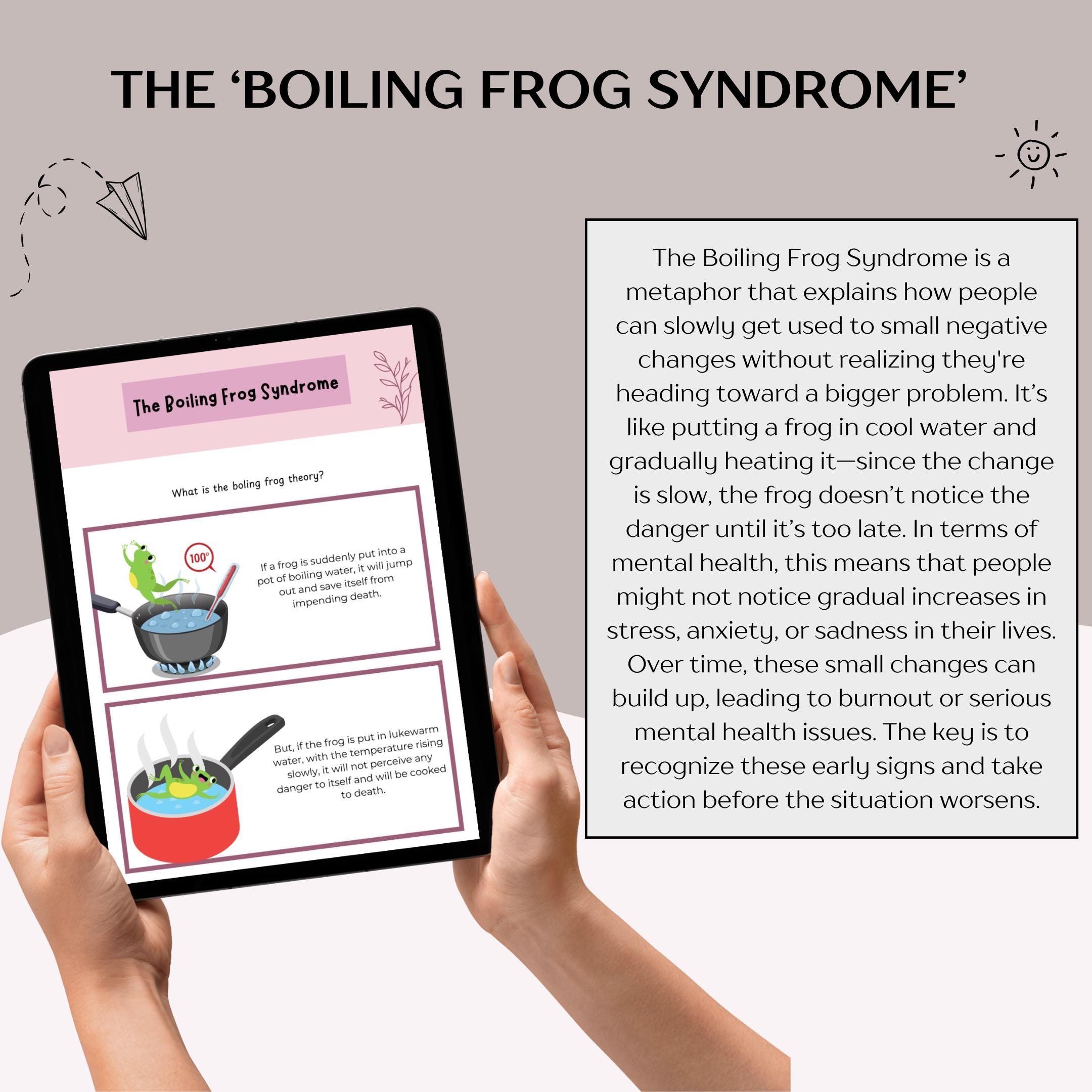 Boiling Frog Syndrome Worksheets: Self-reflection, Stress Management ...