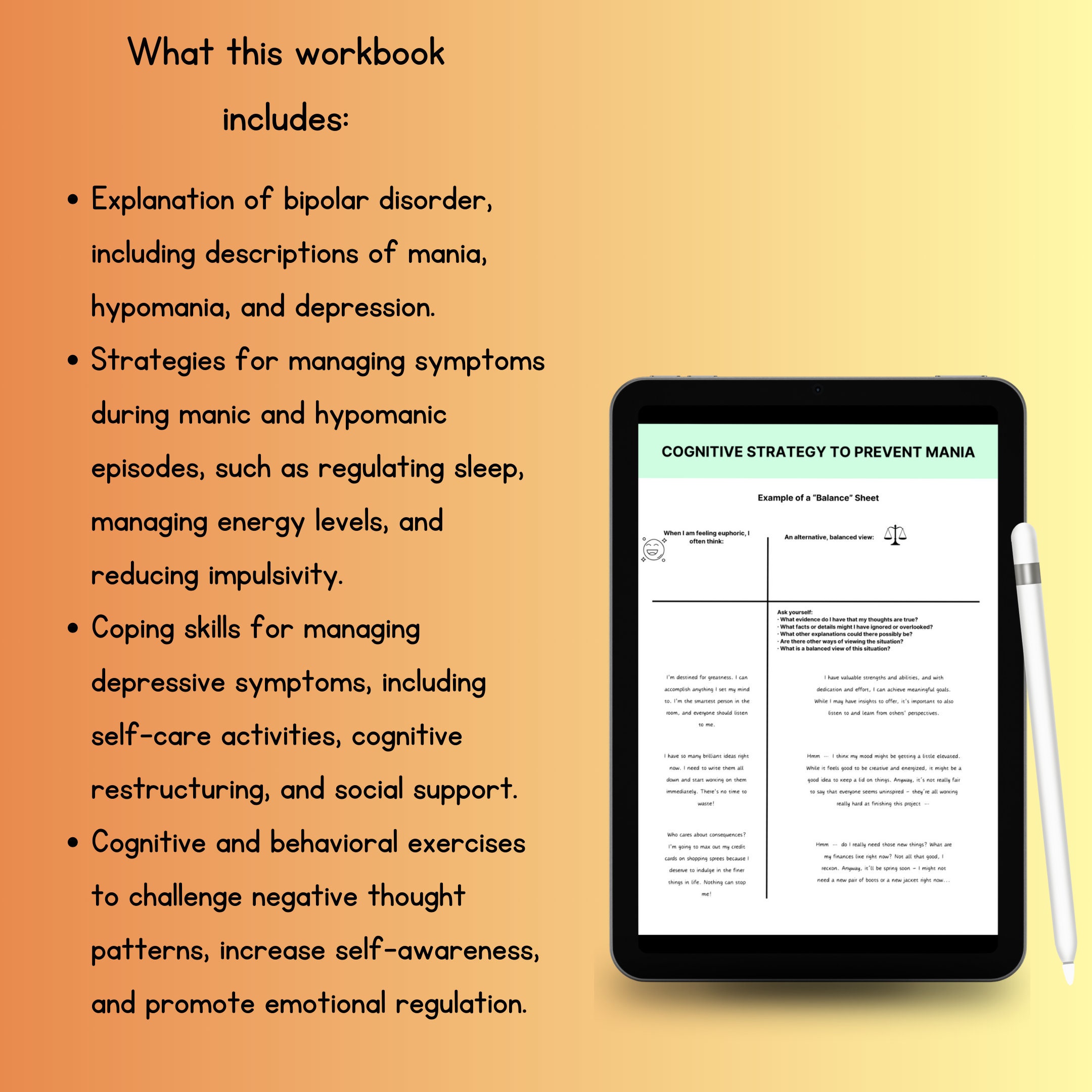 Bipolar Management Workbook, Bipolar Disorder Therapy, Bipolar Therapy ...