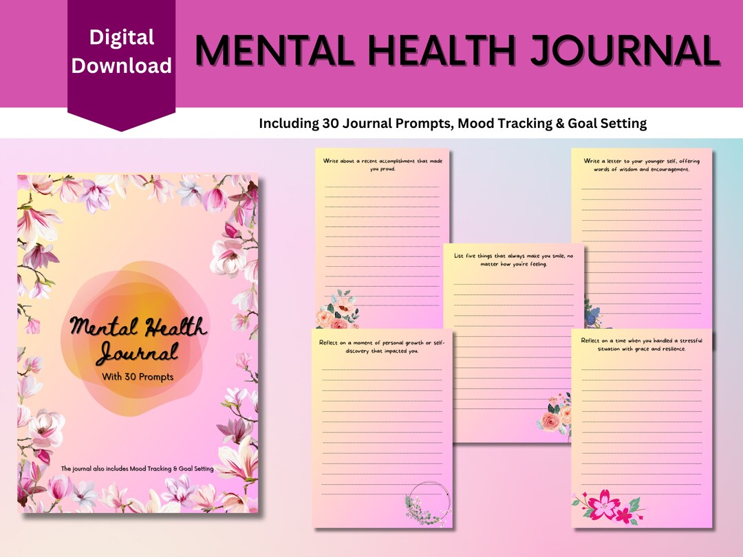 Mental Health Journal / Therapy Journal / Gratitude Journal / Journal ...