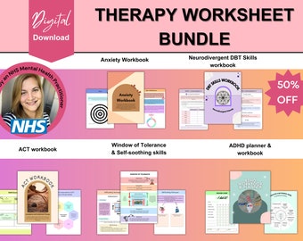 Anxiety Worksheets Coping Strategies Anxiety Relief Therapy - Etsy