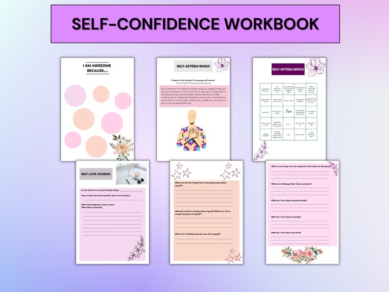 Self Confidence Worksheets CBT Worksheets Therapy Tools Therapy ...