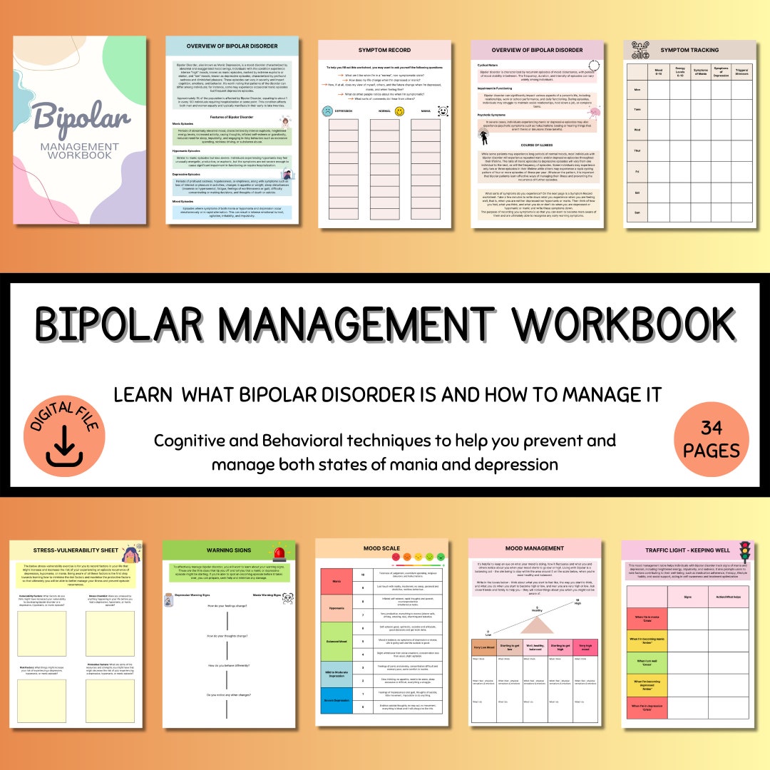 Bipolar Management Workbook, Bipolar Disorder Therapy, Therapy ...