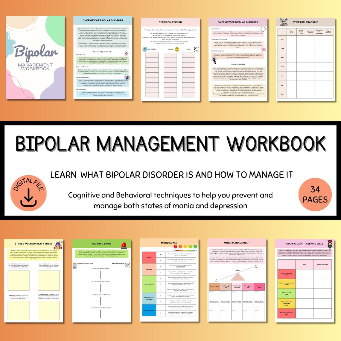 Bipolar Management Workbook, Bipolar Disorder Therapy, Bipolar Therapy ...