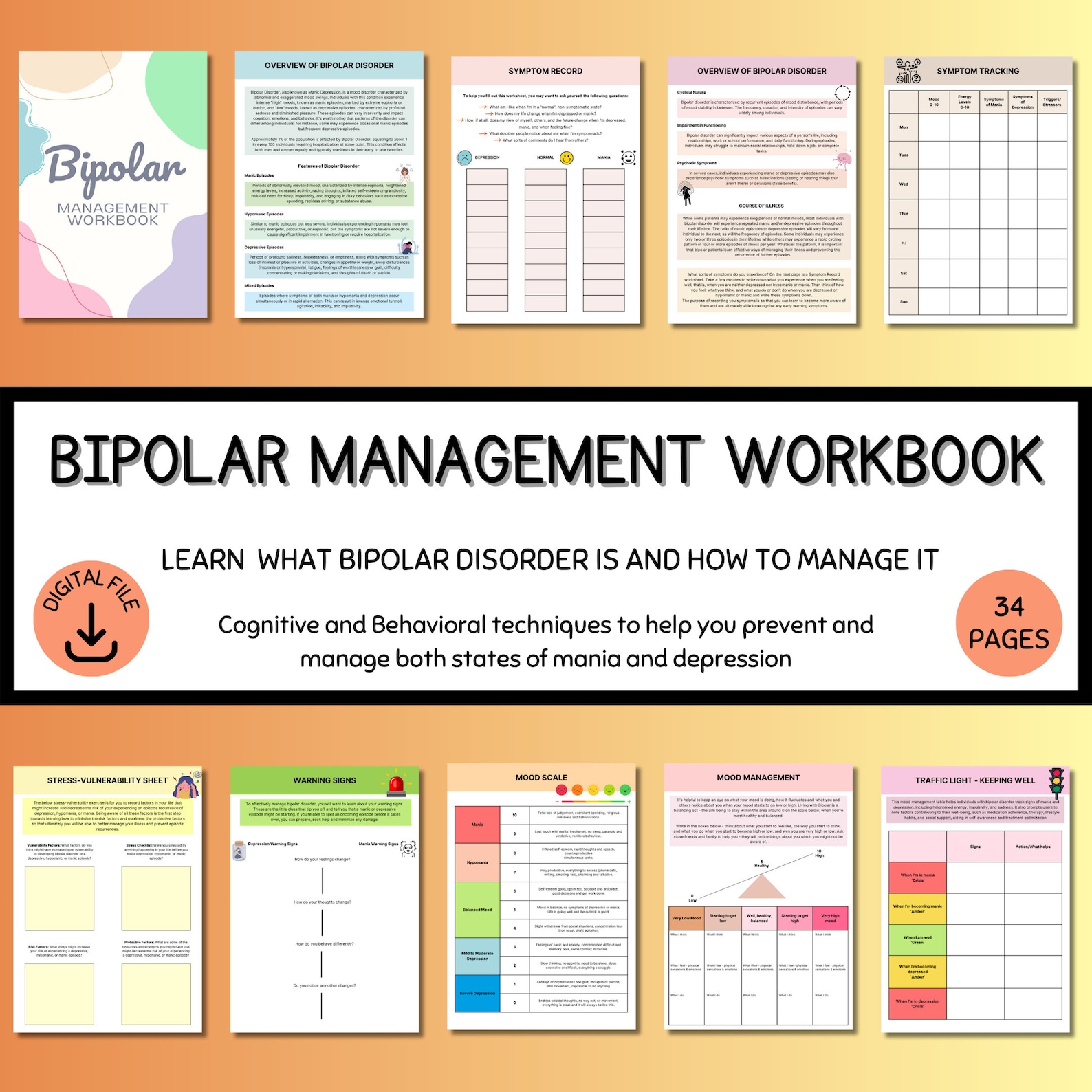 Bipolar Management Workbook, Bipolar Disorder Therapy, Bipolar Therapy ...