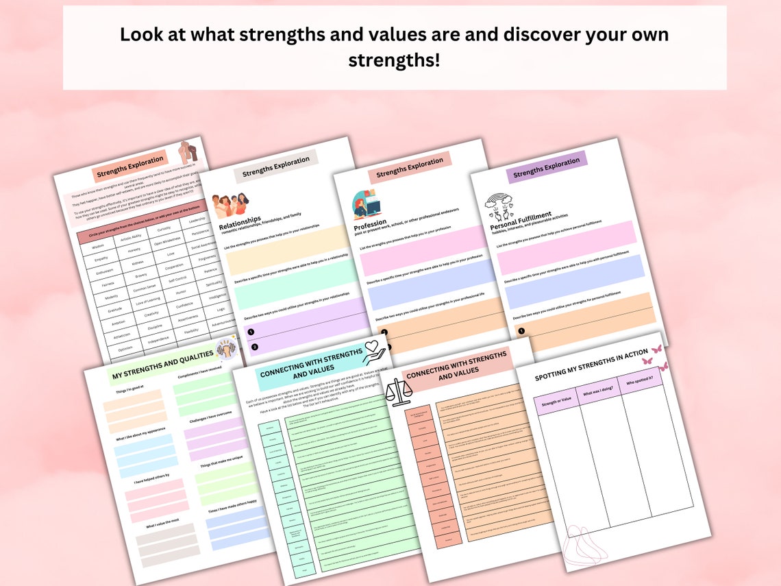 Self Esteem Worksheets, Therapy Worksheets, Self Confidence Worksheets ...