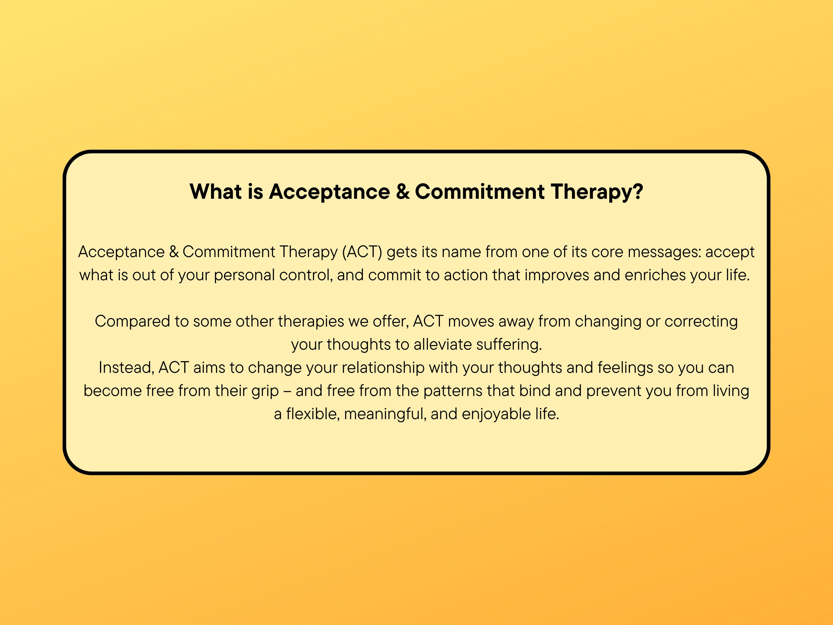 ACT Worksheets | Acceptance & Commitment Therapy | Therapy Worksheet ...