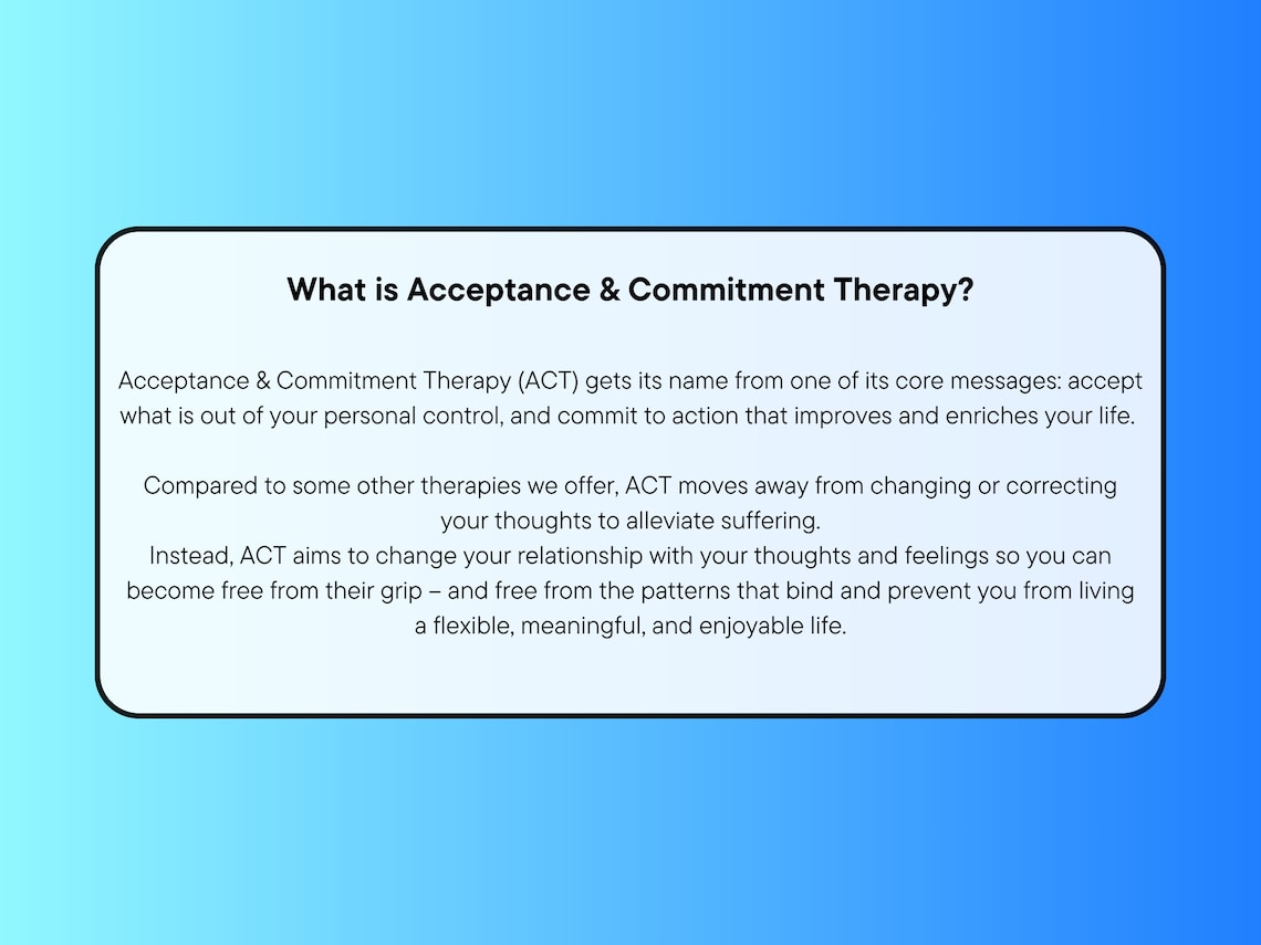ACT Worksheets, Acceptance and Commitment Therapy, Therapy Worksheets ...