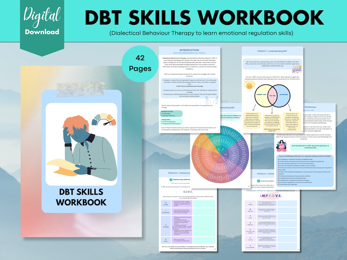 DBT Skills Worksheet, Coping Skills, Therapy Tools, DBT Skills Sheet ...