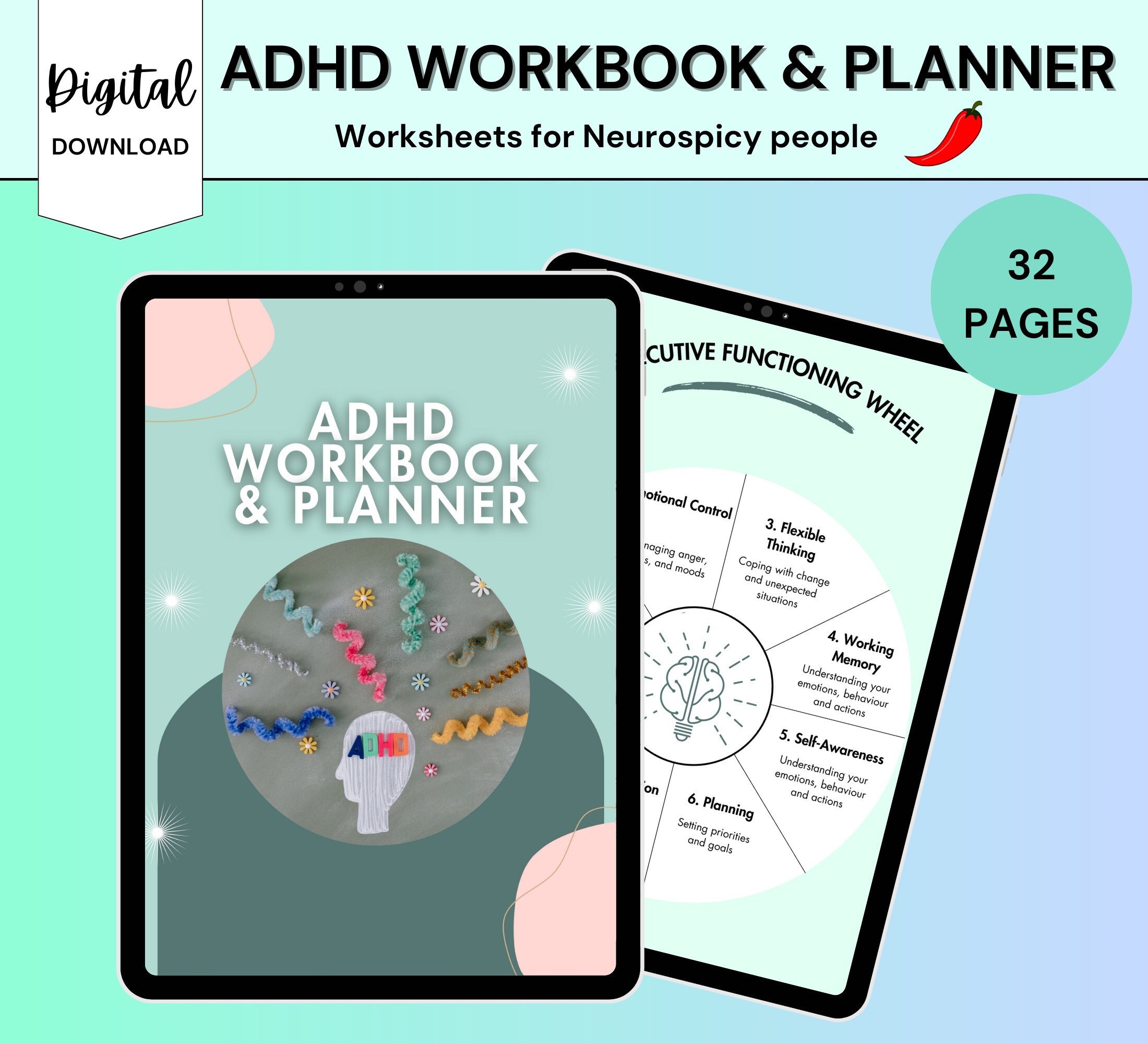 ADHD Digital Planner, Neurodivergent Planner, Emotional Regulation ...