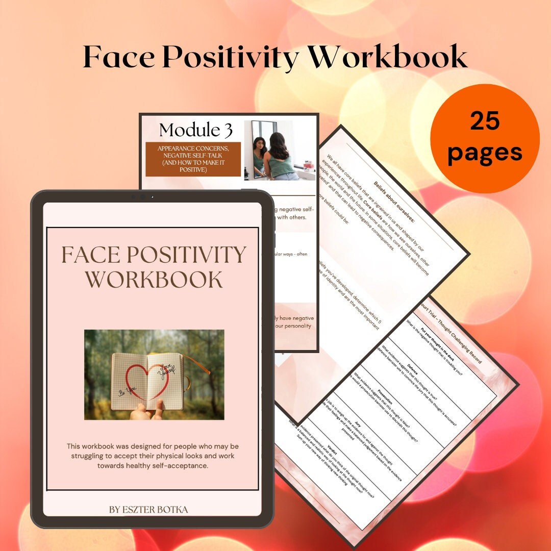 The Face Positivity Workbook | Body Positive Worksheets | Self ...