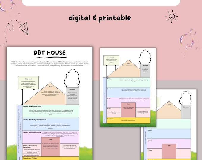 DBT House Worksheet With Instruction Page - Etsy Canada