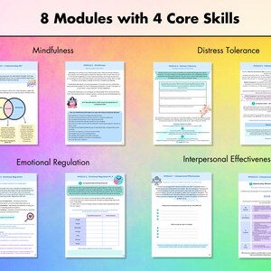 DBT Skills Workbook, CBT Skills, DBT Coping Skills, Therapy Worksheets ...