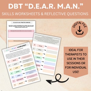 DBT DEAR MAN Worksheets, Dbt Therapy, Interpersonal Skills, Therapy ...