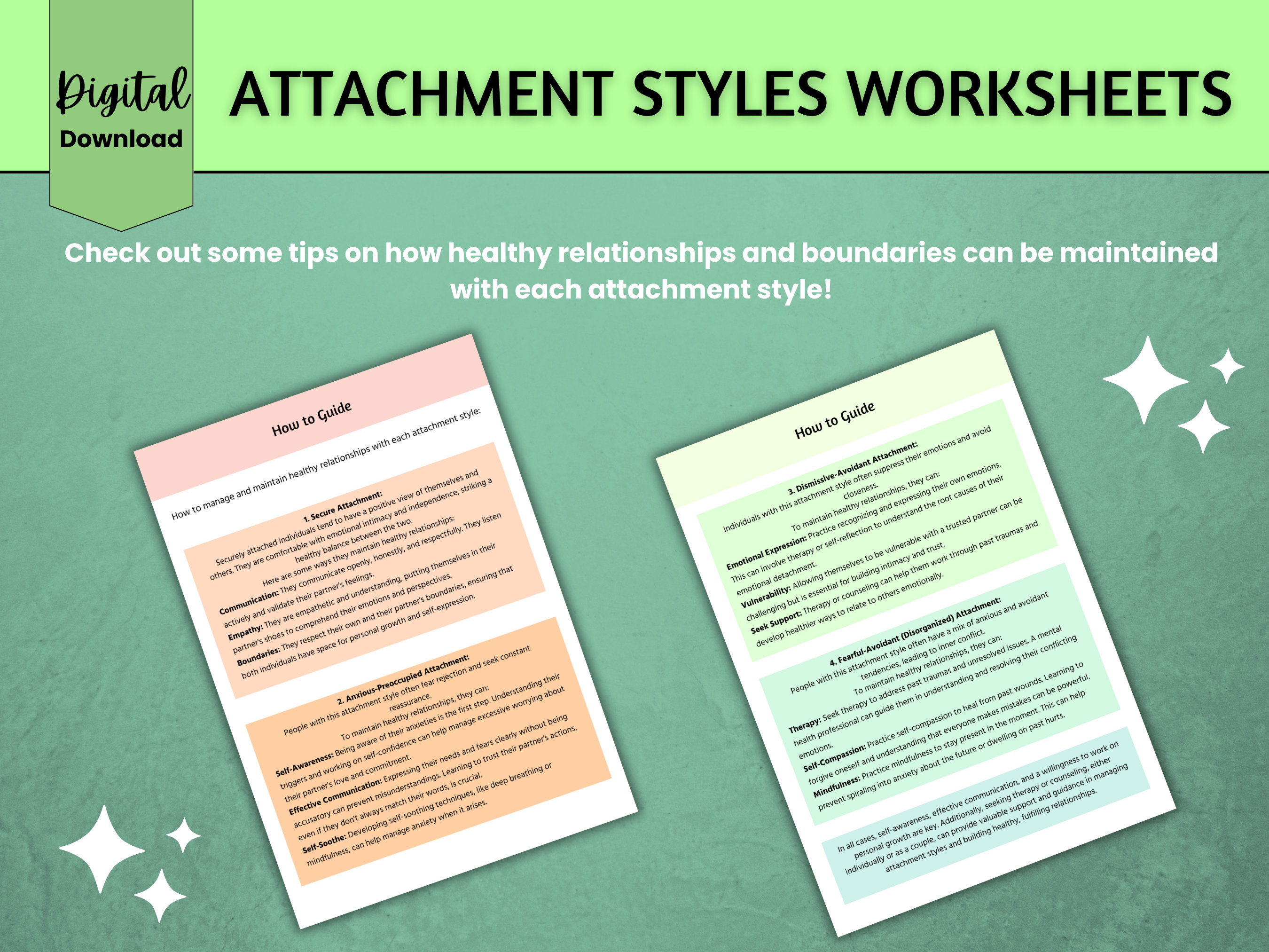 Attachment Styles PDF, Attachment Theory, IFS, Attachment Worksheets, Attachment Parenting ...