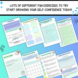 Self Esteem Worksheets, Self Esteem Bundle, Therapy Workbook Journal ...