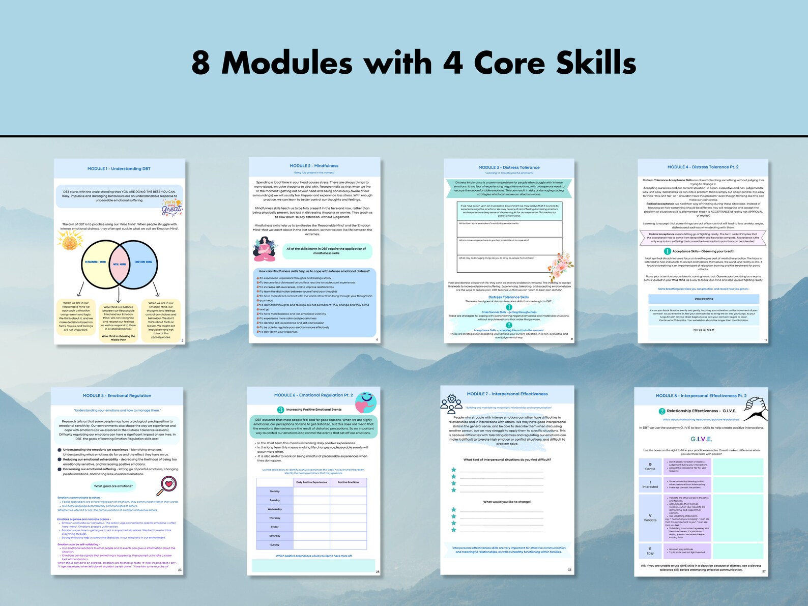 DBT Skills Worksheet, Coping Skills, Therapy Tools, DBT Skills Sheet ...