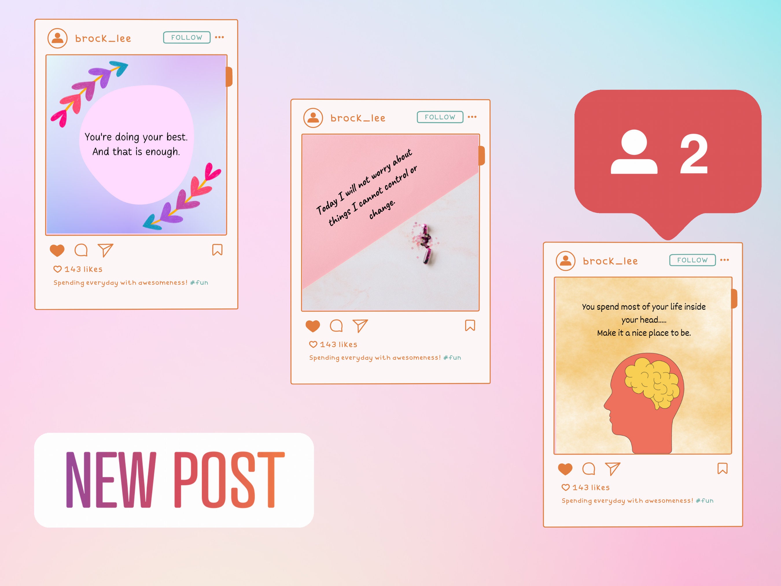30 Mental Health Instagram Templates / Instagram Templates for ...
