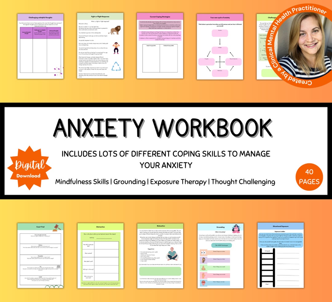 Anxiety Worksheets Coping Strategies Anxiety Relief Therapy - Etsy