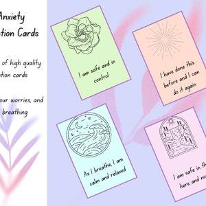 Anxiety Cards | Affirmation Cards for Anxiety | Coping Skills | Therapy ...