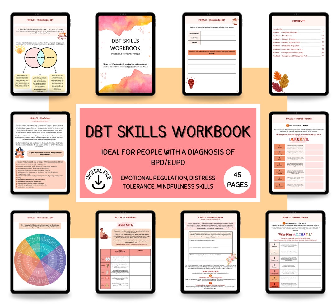 DBT Skills, DBT Skills Worksheet, DBT Bundle, Counselling Resources ...