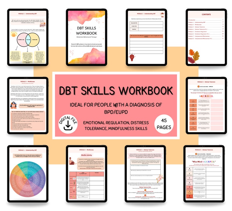 DBT Skills, DBT Skills Worksheet, DBT Bundle, Counselling Resources ...