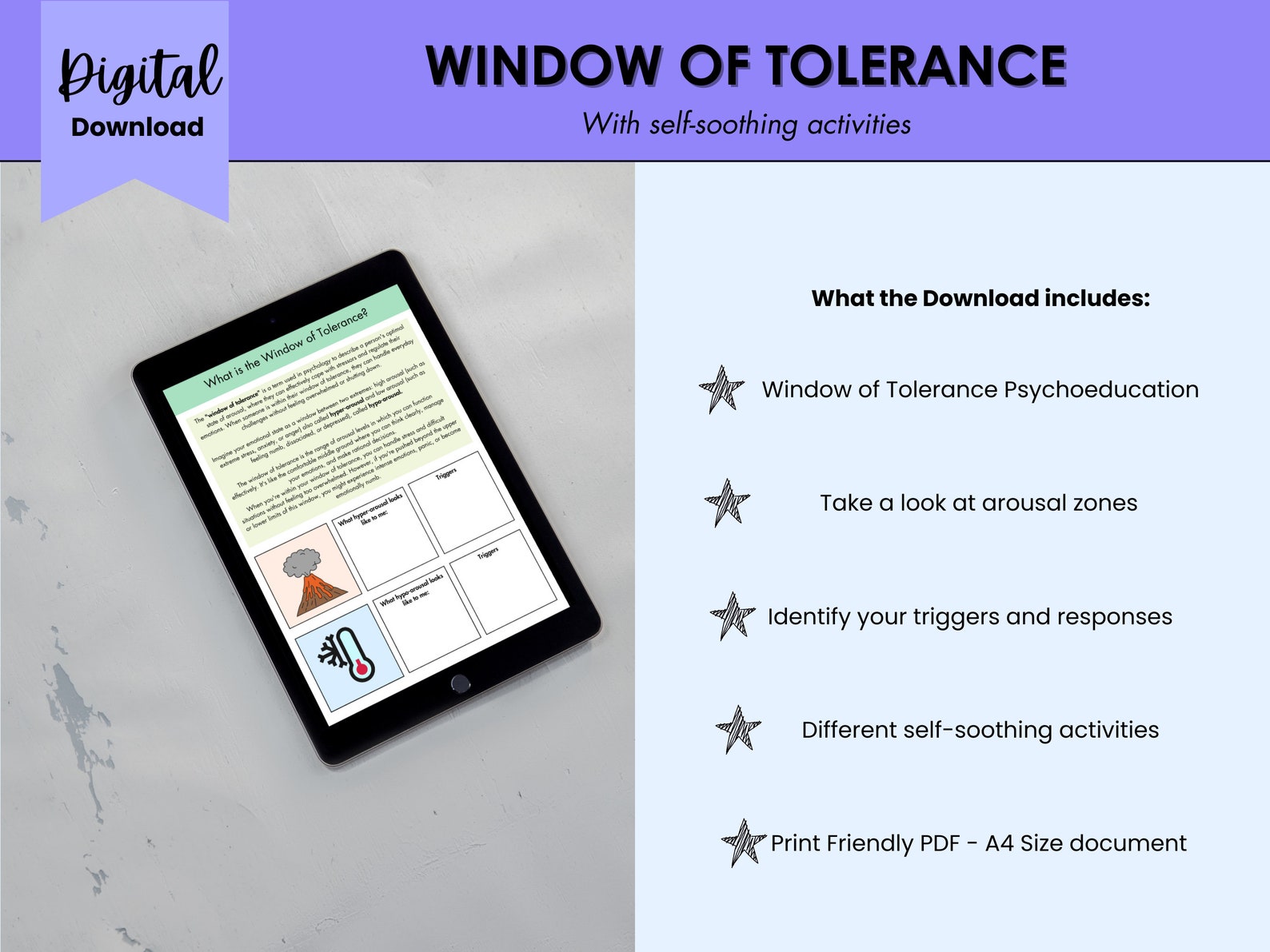 Window of Tolerance, Coping Skills, DBT Skills, Therapy Worksheets ...