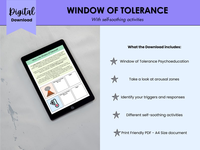 Window of Tolerance, Coping Skills, DBT Skills, Therapy Worksheets ...