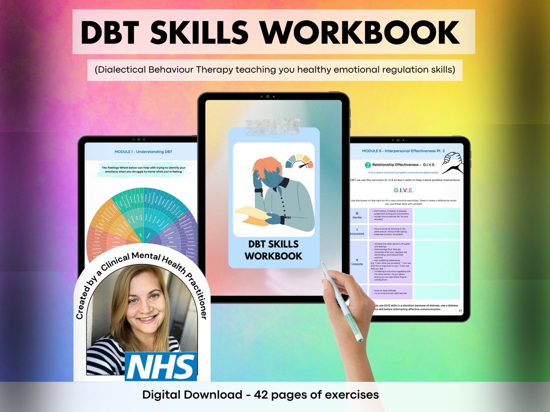 DBT Skills Workbook CBT Skills DBT Coping Skills - Etsy