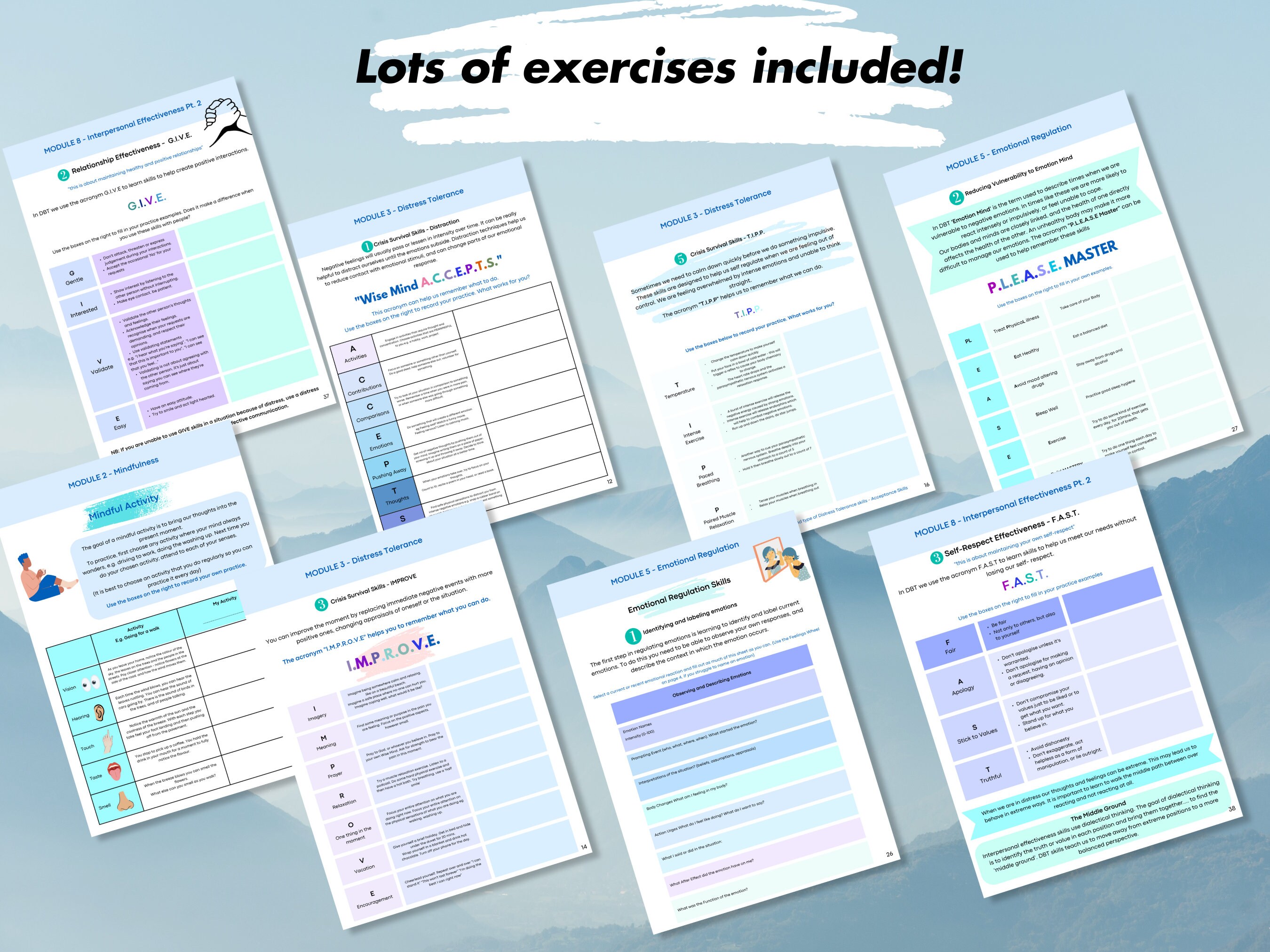 DBT Skills Worksheet, Coping Skills, Therapy Tools, DBT Skills Sheet ...