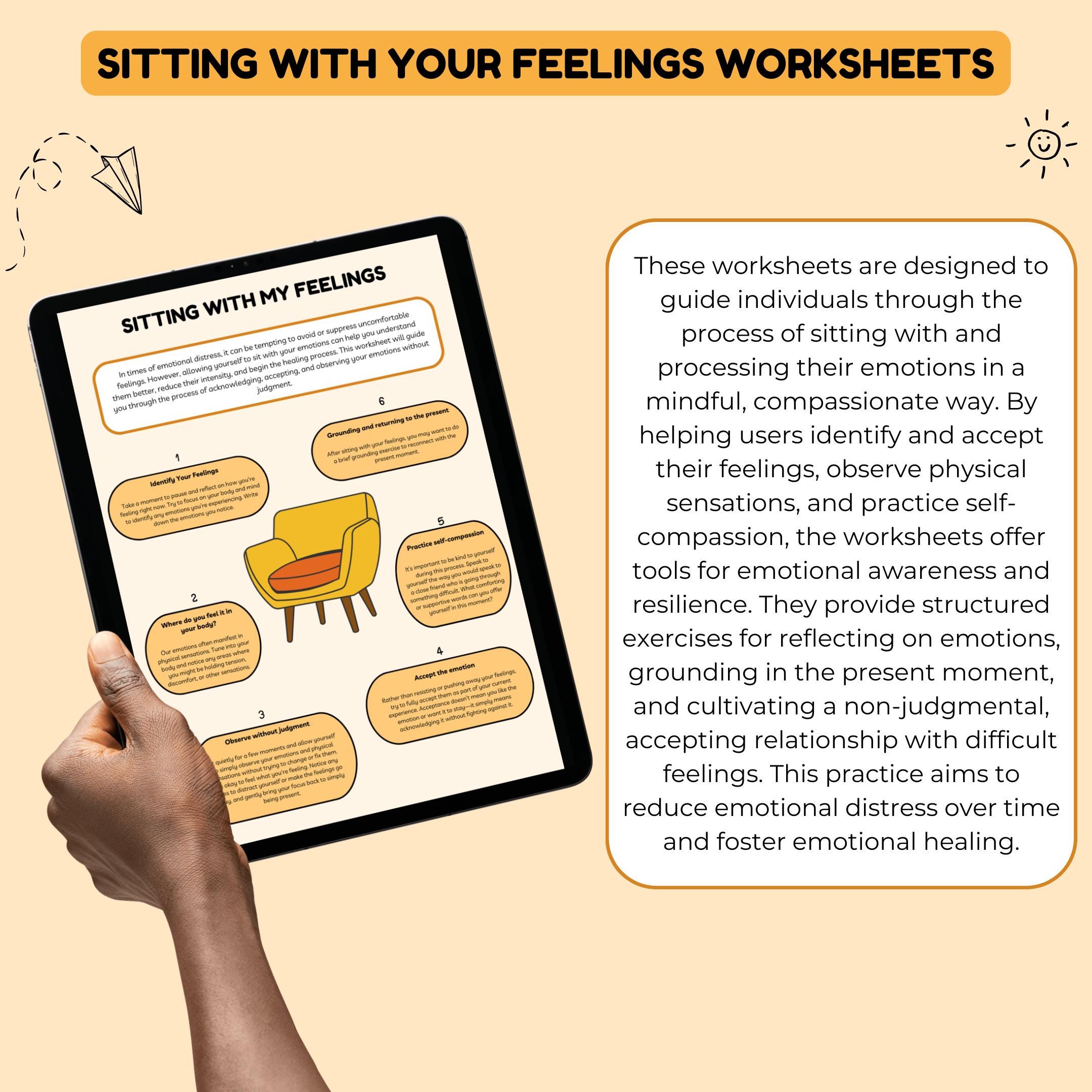 Sitting With Your Feelings Worksheets - Emotional Regulation, Sitting ...
