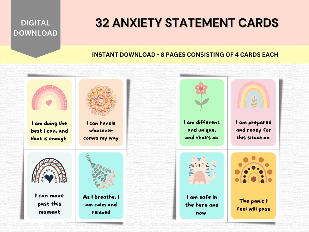 Affirmation Cards, Positive Quote Flash Cards, Coping Skills, Therapy ...